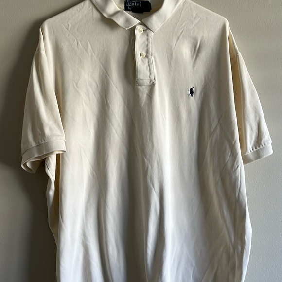 Ralph Lauren | Shirts | Mens Cream Colored Ralph Lauren Polo Short ...